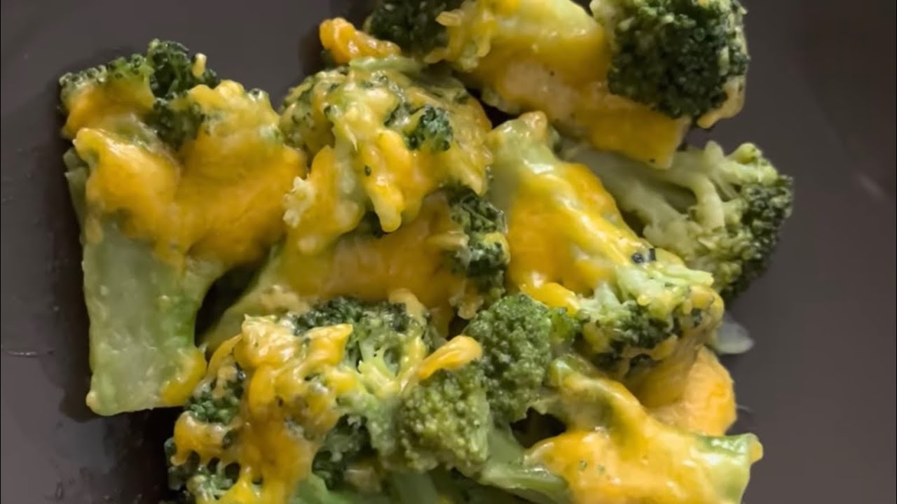 Quick Broccoli and Cheese in 15 minutes using frozen Broccoli..