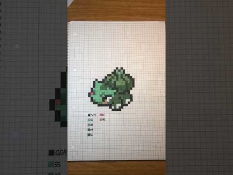 Pixel art bulbasaur #pixelart #shorts