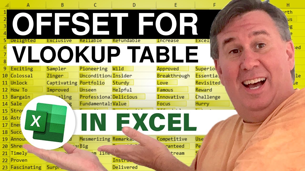 Learn Excel From Mrexcel Offset For A Vlookup Table Podcast 1619 Mrexcel Message Board