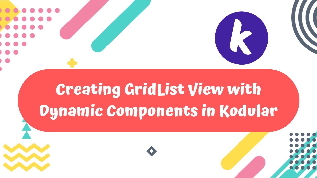Kodular GridView List With Dynamic Components Mit App Inventor