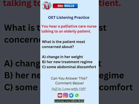 Edu Skills OET | Listening Practice | Boost Your Score : OET Made Easy