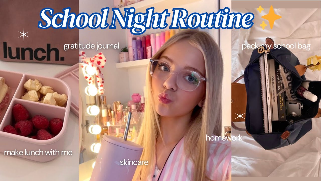 SCHOOL NIGHT ROUTINE ✏️🌙 | making lunch | pack my bag | homework