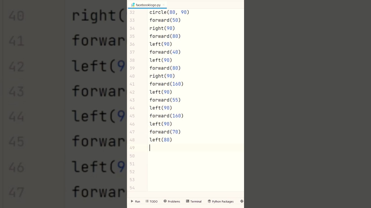 How to create facebook logo in python 😀 #codding #python #turtle  #shorts @SingleCODE