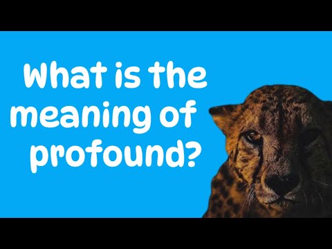 What is the meaning of profound ?