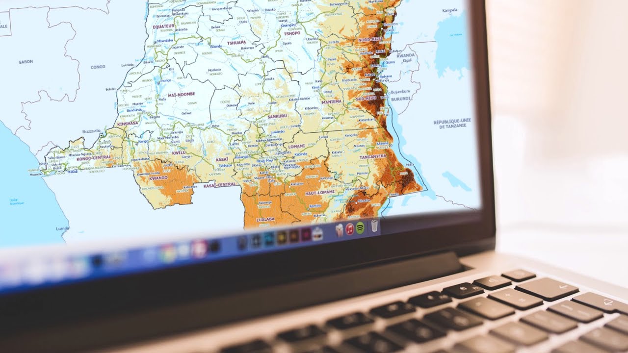 Cartocool | Carte administrative de la RD Congo | Administrative map of the DRC