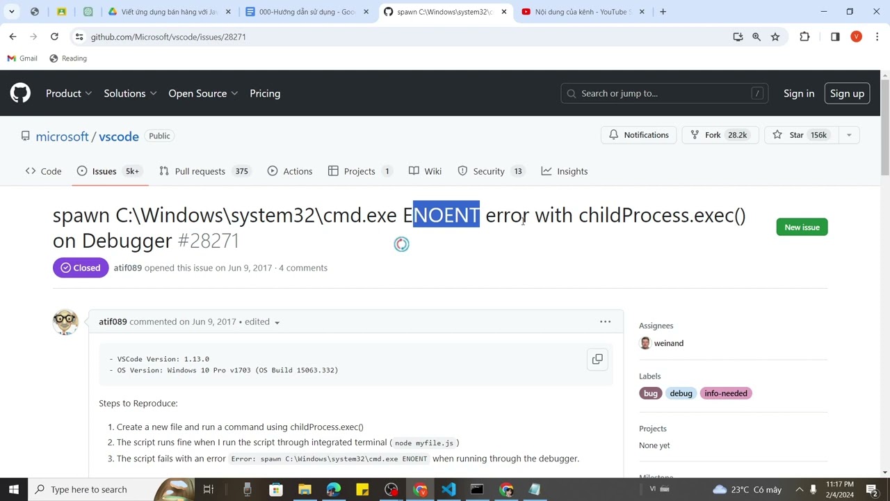 C:\Windows\system32\cmd.exe ENOENT error. NPM package manager installing threw this exception!!