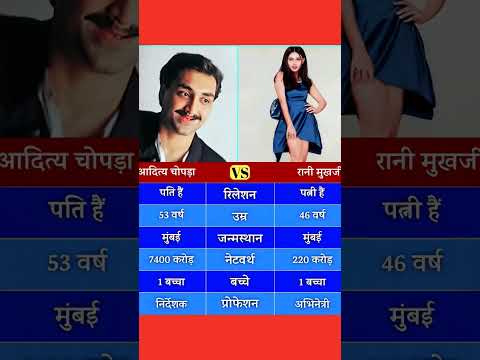 Aditya Chopra v/s Rani Mukherjee Biography #trendingshorts