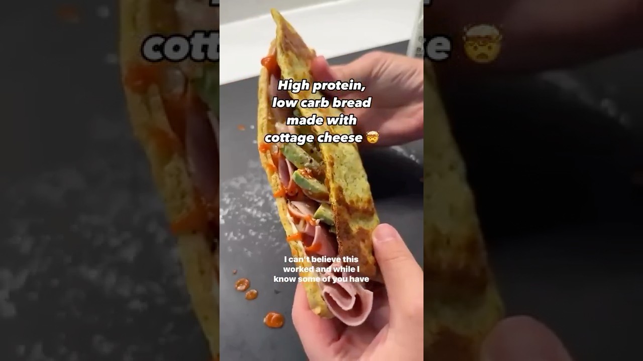 COTTAGE CHEESE FLATBREAD with 20g protein and 4 carbs!!