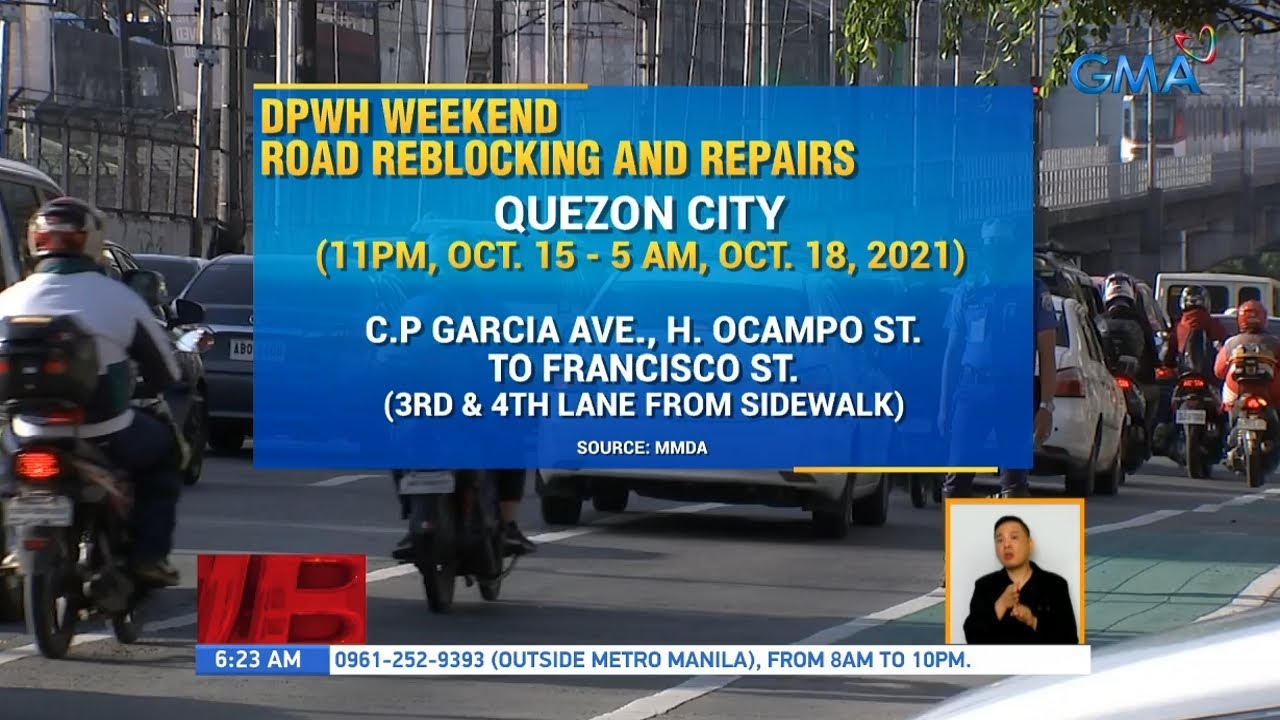 DPWH weekend road reblocking and repairs | UB