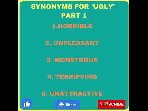 Synonyms for 'Ugly' Part 1