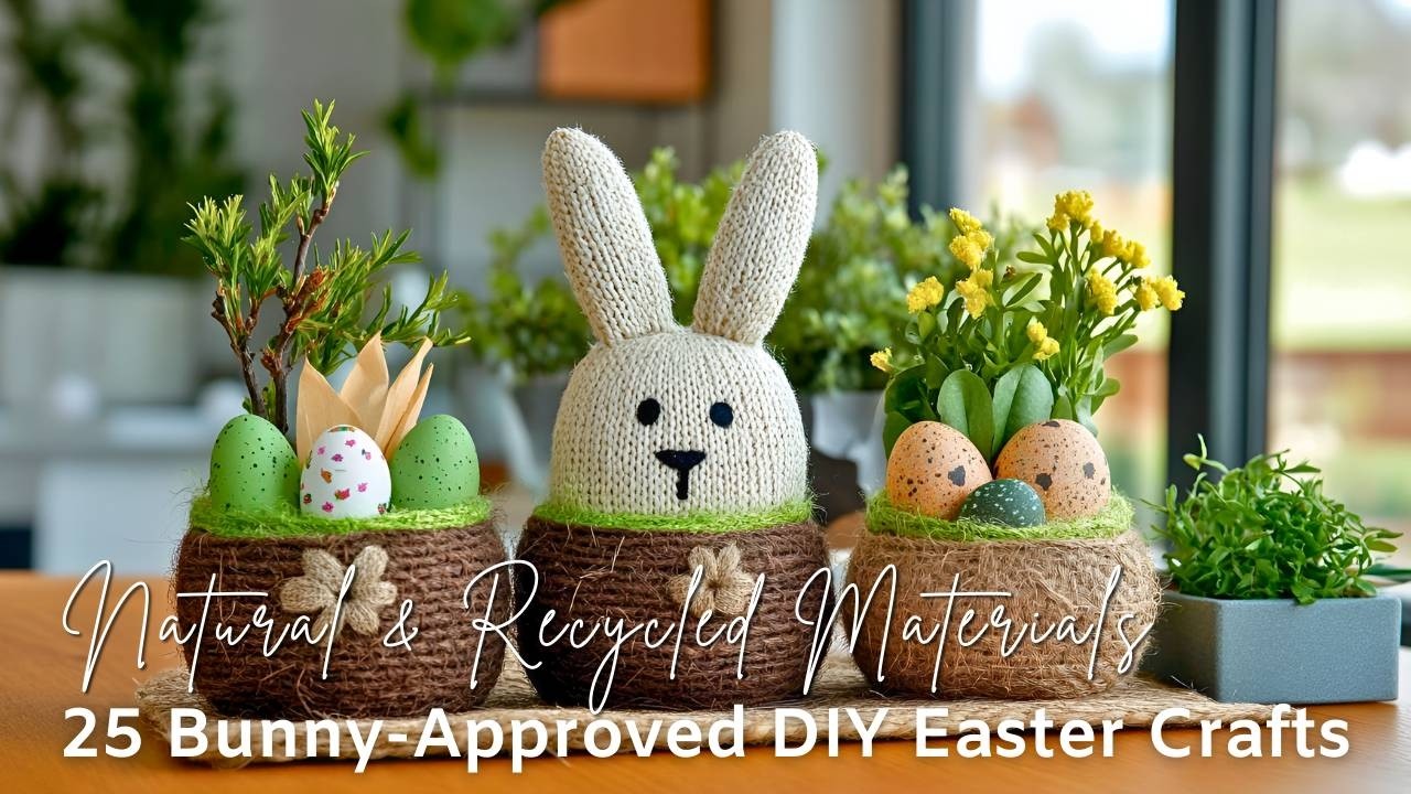 25 Bunny-Approved DIY Easter Crafts with Natural & Recycled Materials