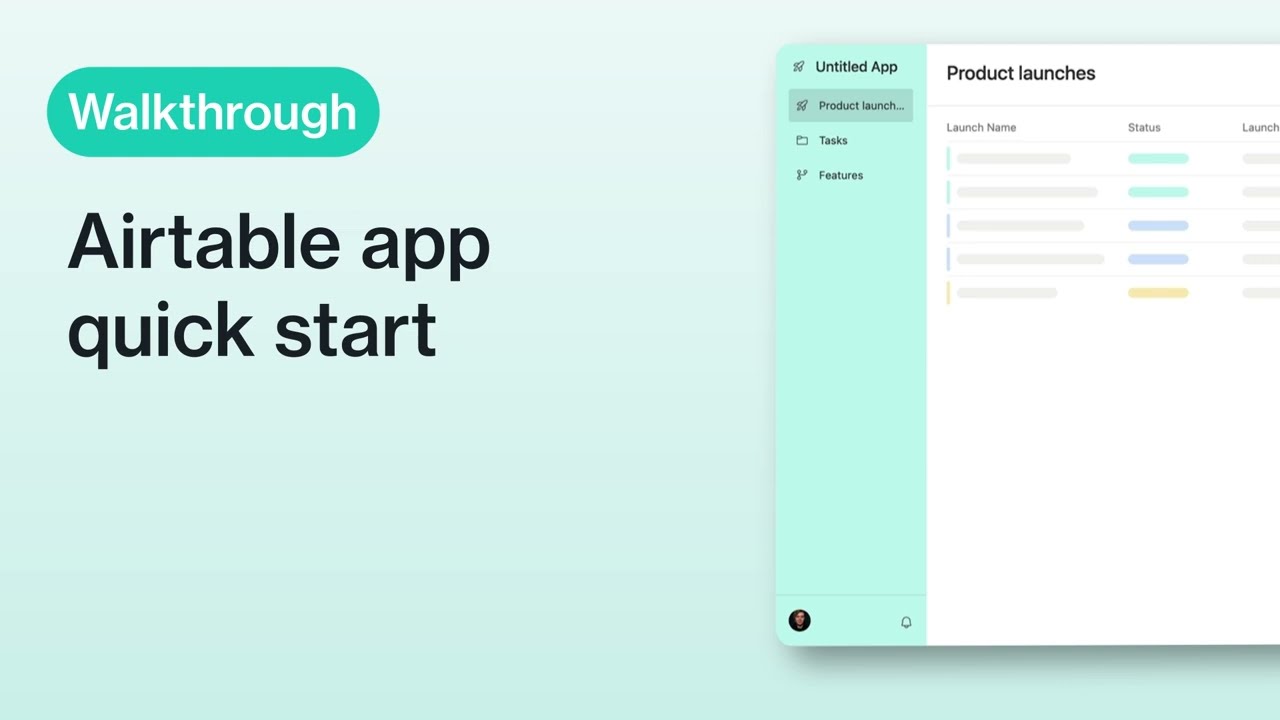 Airtable app quick start walkthrough