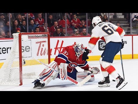 Mike Hoffman dekes by Niemi to finish gorgeous one-handed tally