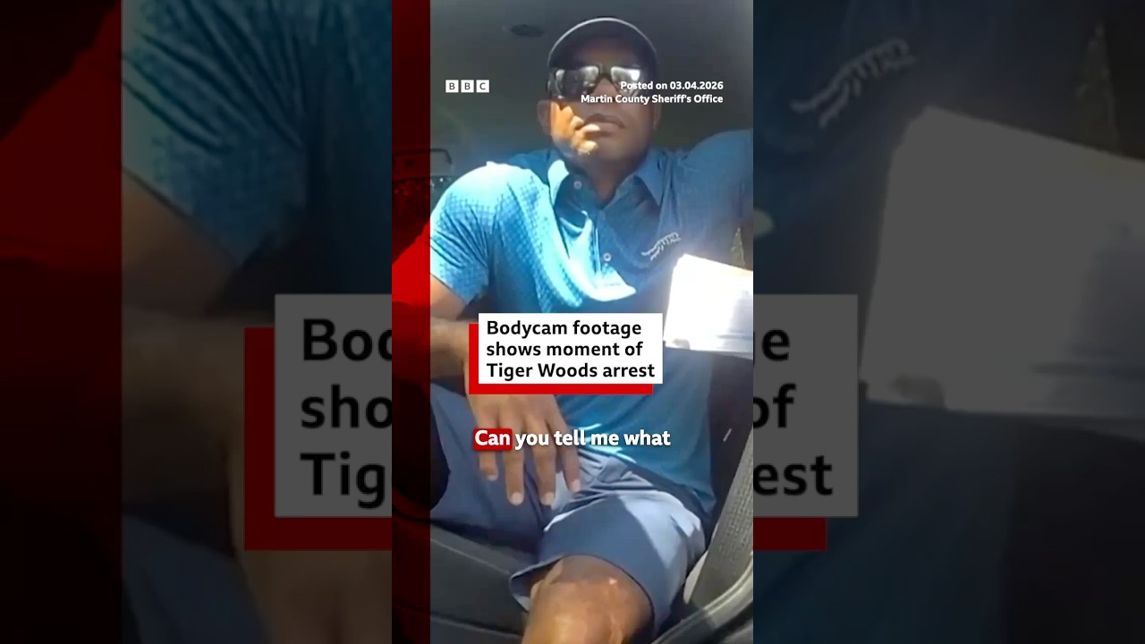 Tiger Woods arrest bodycam footage released by police. #TigerWoods #Florida #BBCNews