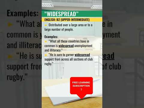 WIDESPREAD (B2 Upper-Intermediate) in English Vocabulary