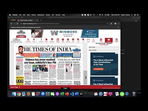 Times of India E-Paper Download Script : Python + Selenium
