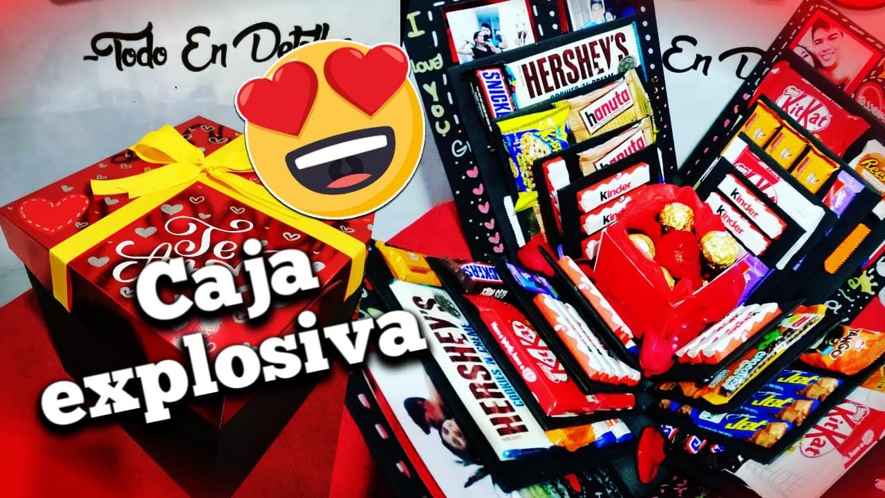 Caja explosiva con muchos chocolates  *paso a paso* / CANDY LOVE