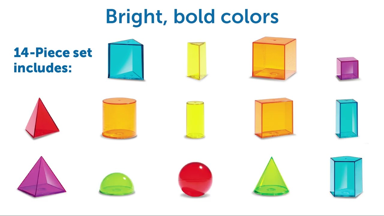 View-Thru Geometric Solids, 14 Pieces