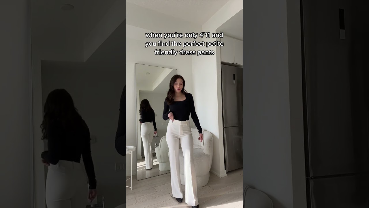 When you’re only 4’11 and you find the perfect petite-friendly dress pants #petitefashion