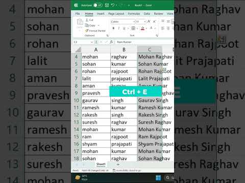 Excel Trick - How to merge two columns in excel