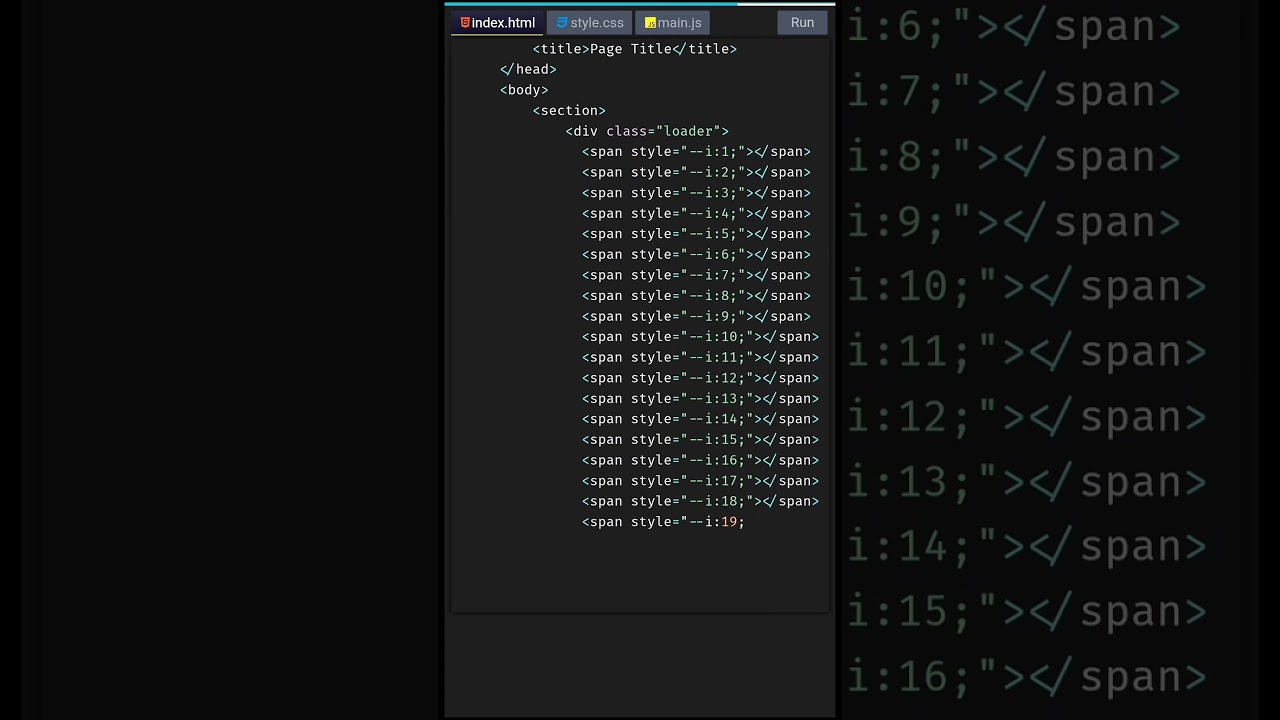 Creative Glowing Loader | CSS Animation | css tutorials #shorts #javascript #developer #coding