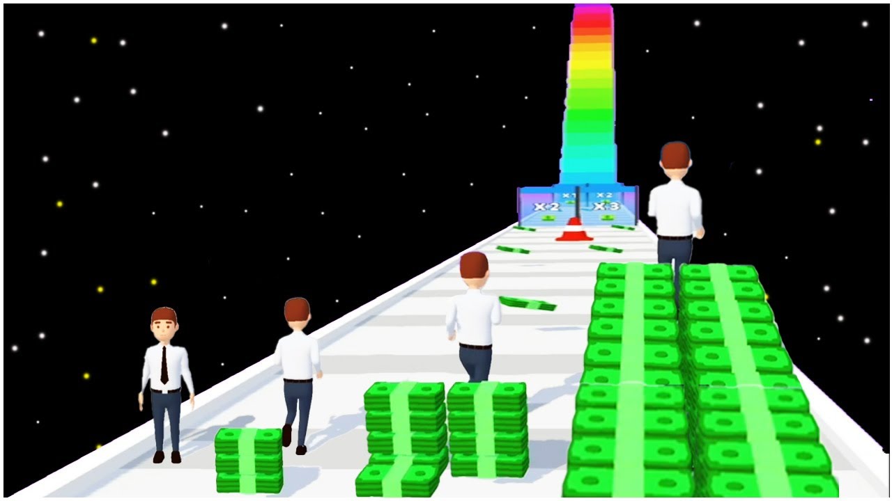 Money Stack Run 3D - Gameplay Walkthrough - Levels 1-13