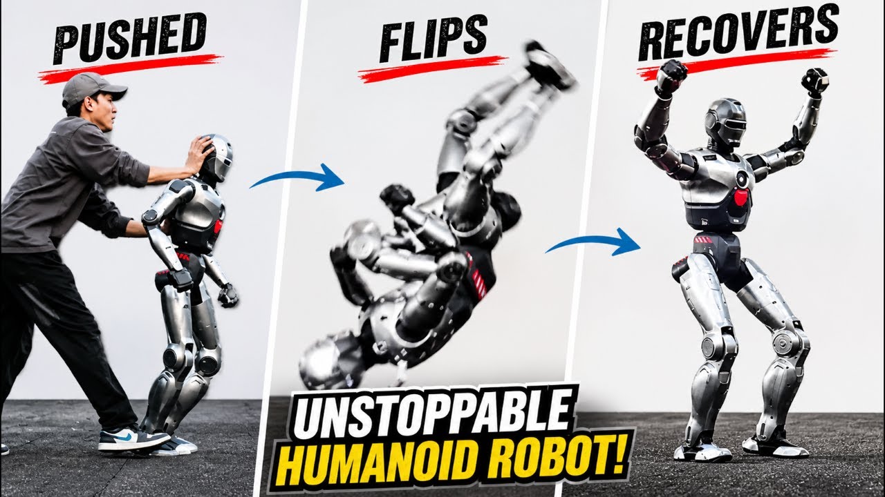 Humanoid Robot Gets Pushed and Instantly Recovers Like a Human