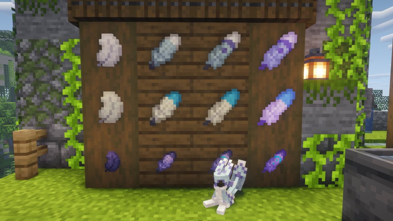 Feather features in Avali Origin (Minecraft Origins mod)