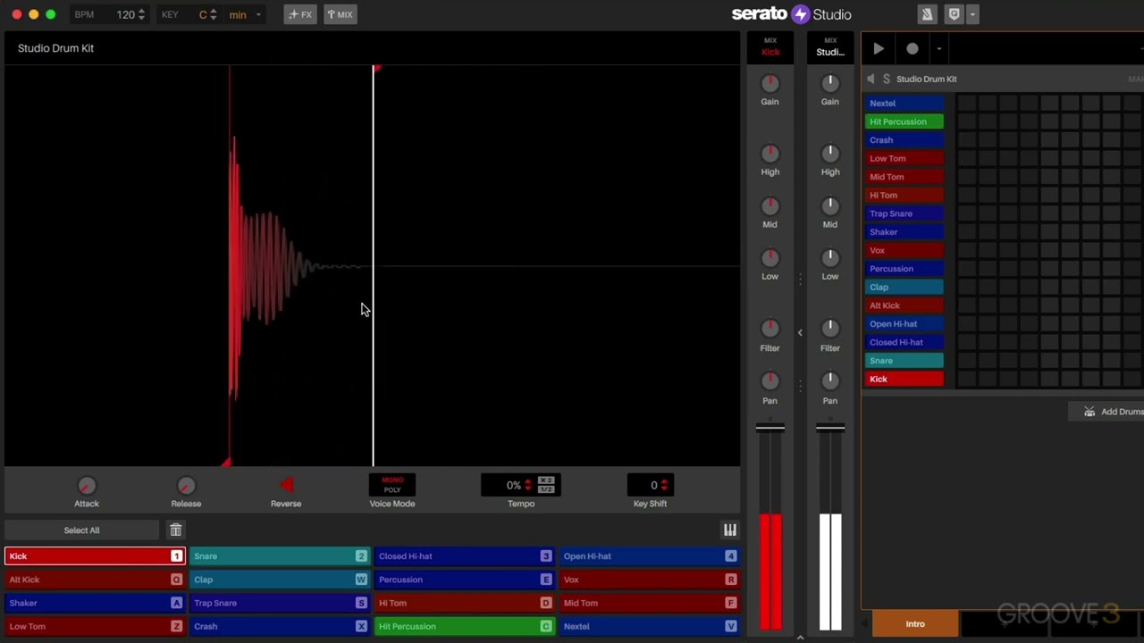The Serato Studio Drum Deck