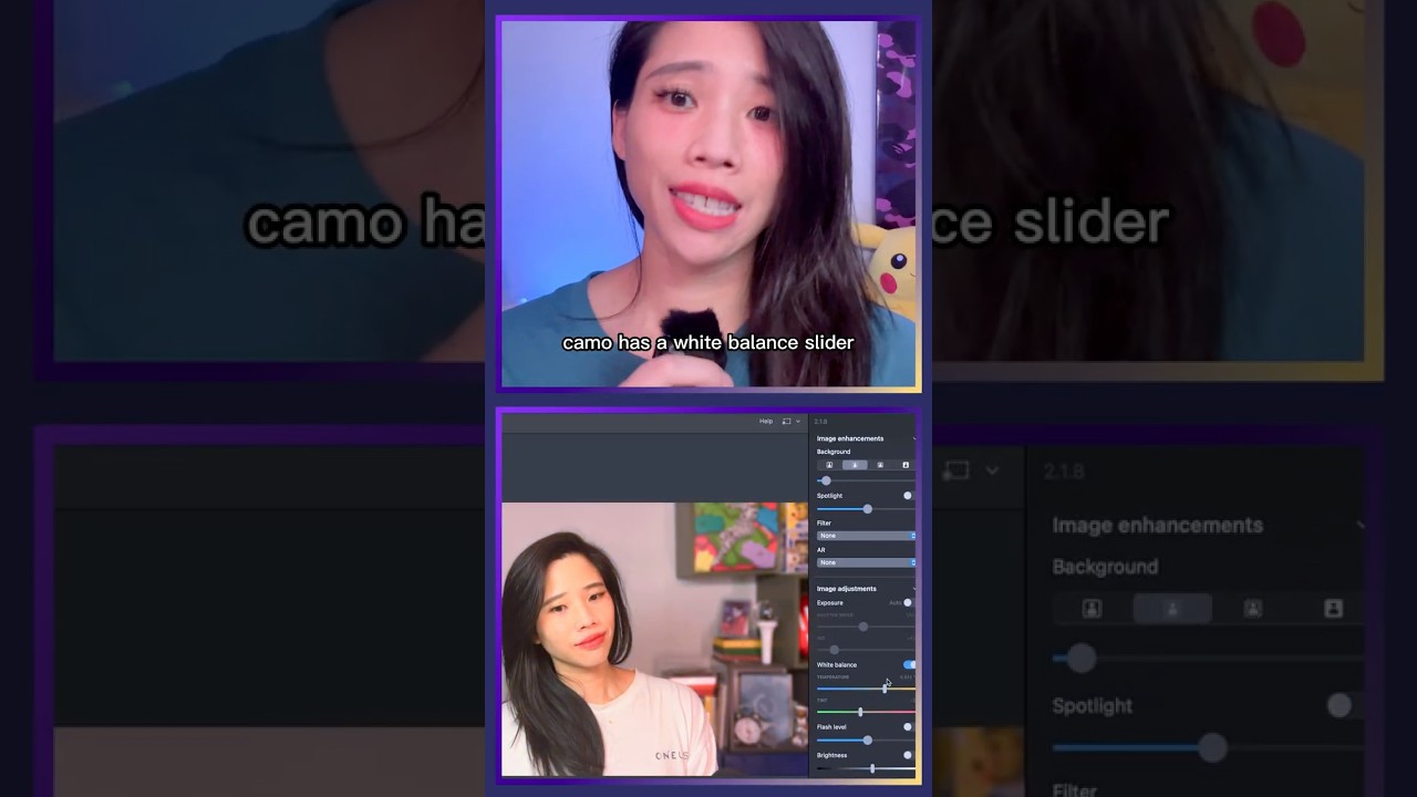 Use Camo Studio to fix your video lighting✨  #videotips #contentcreation