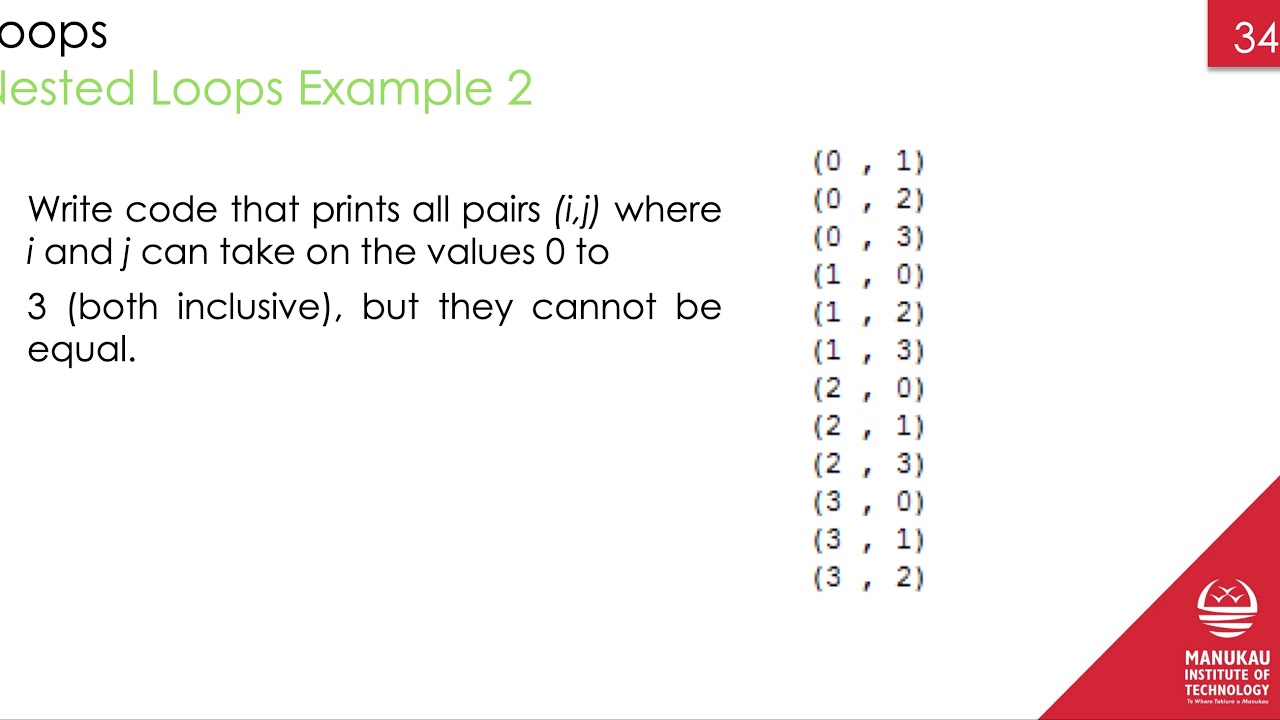 Nested Loops Example 2 - Fundamentals of Software Development with Python