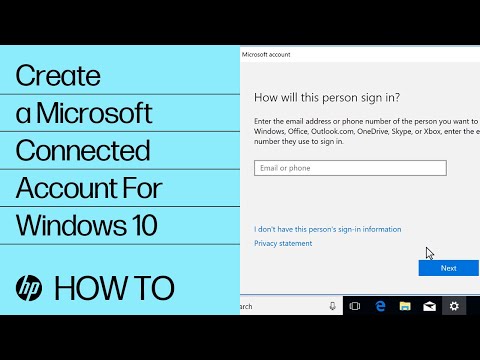 Create a Microsoft Connected Account For Windows 10 | HP Computers | HP Support