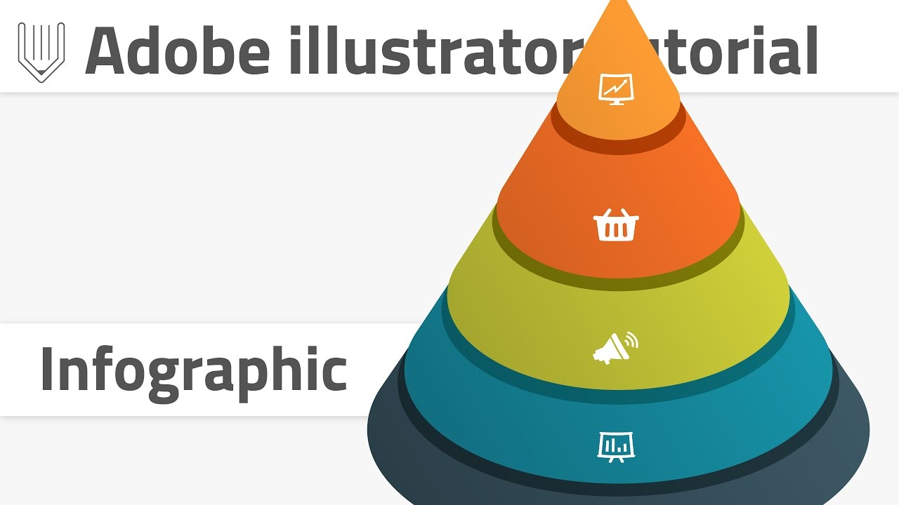 How to create 3d infographics in Adobe illustrator. Vector cone infographic tutorial