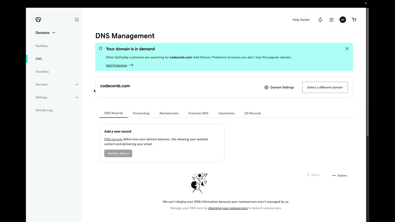 Changing 3rd Party Nameserver for Your Domain to GoDaddy's Nameservers