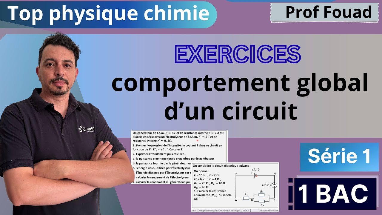Exercises: Overall behavior of an electrical circuit: 1st year baccalaureate