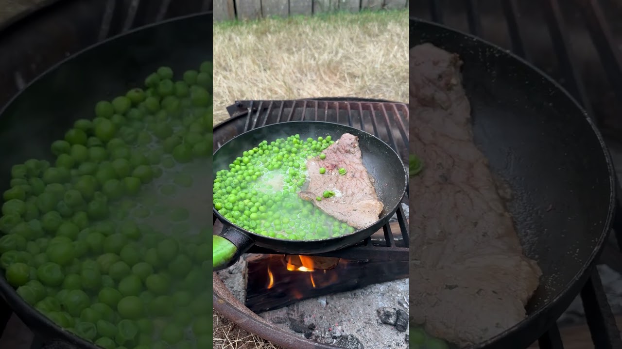 Steak & Peas in Butter for Dinner!