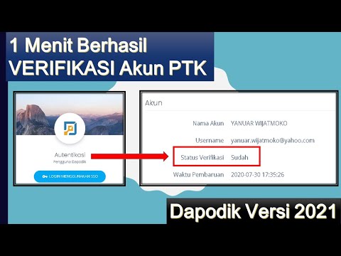 Cara Verifikasi Akun PTK Dapodik Versi 2021