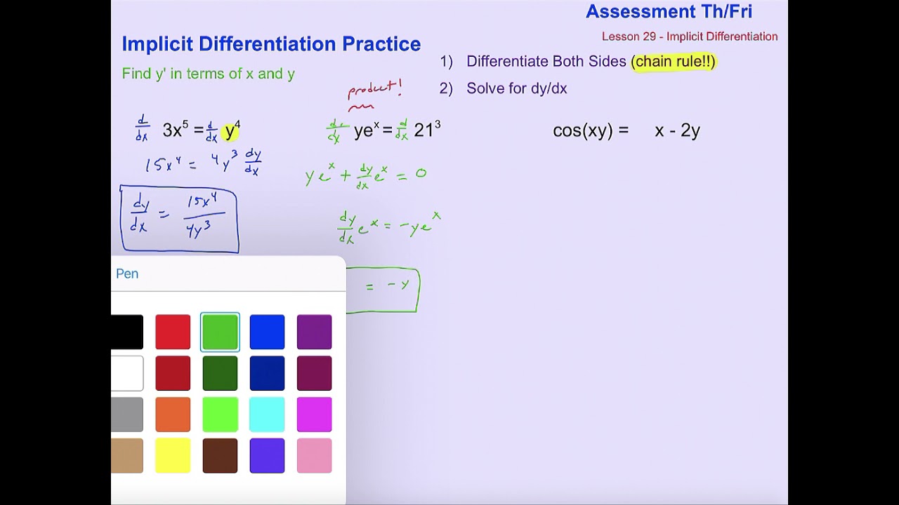 Lesson 16   Implicit Differentiation