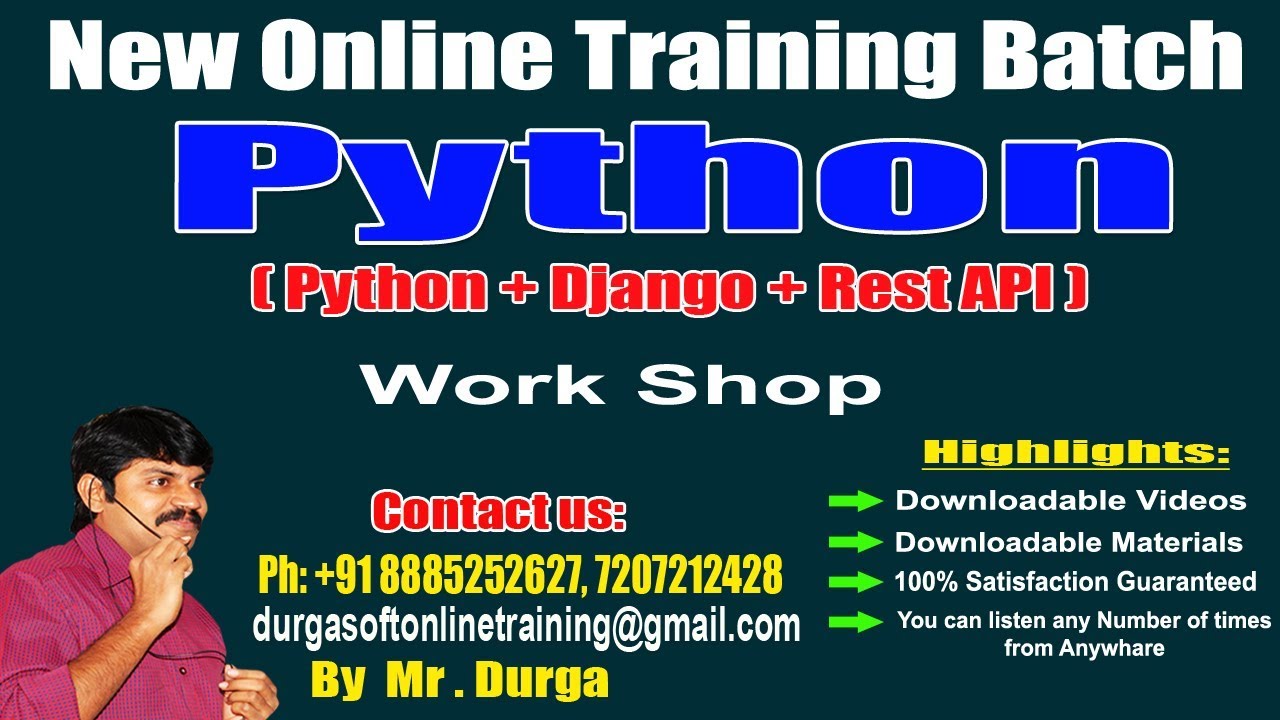 Python Tutorial || Python Online Work Shop ||  Demo - 2|| by Durga Sir