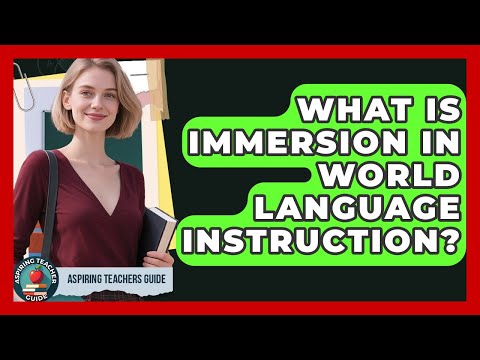 What Is Immersion In World Language Instruction? - Aspiring Teacher Guide