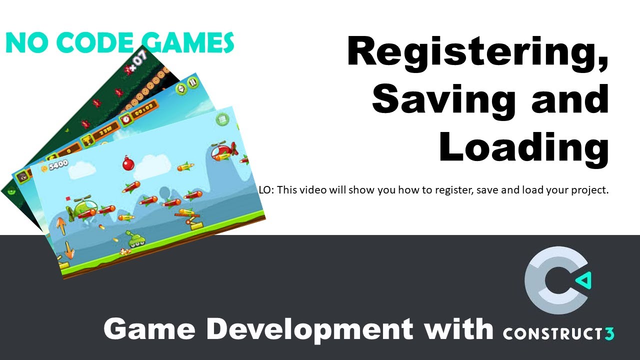 GaveDev with Construct 3: Registering, Saving and Loading