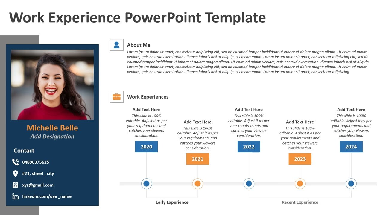 Work Experience PowerPoint Template | Kridha Graphics