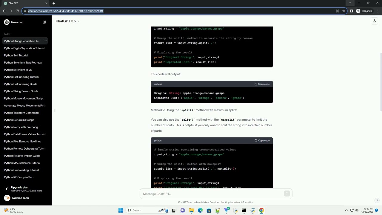 python separate string by comma