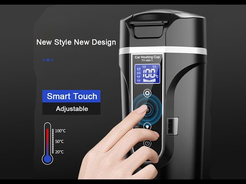 Smart Car Electric Heating Cup for Coffee Tea Milk 450ML Portable Auto Travelling Electric Water Ket