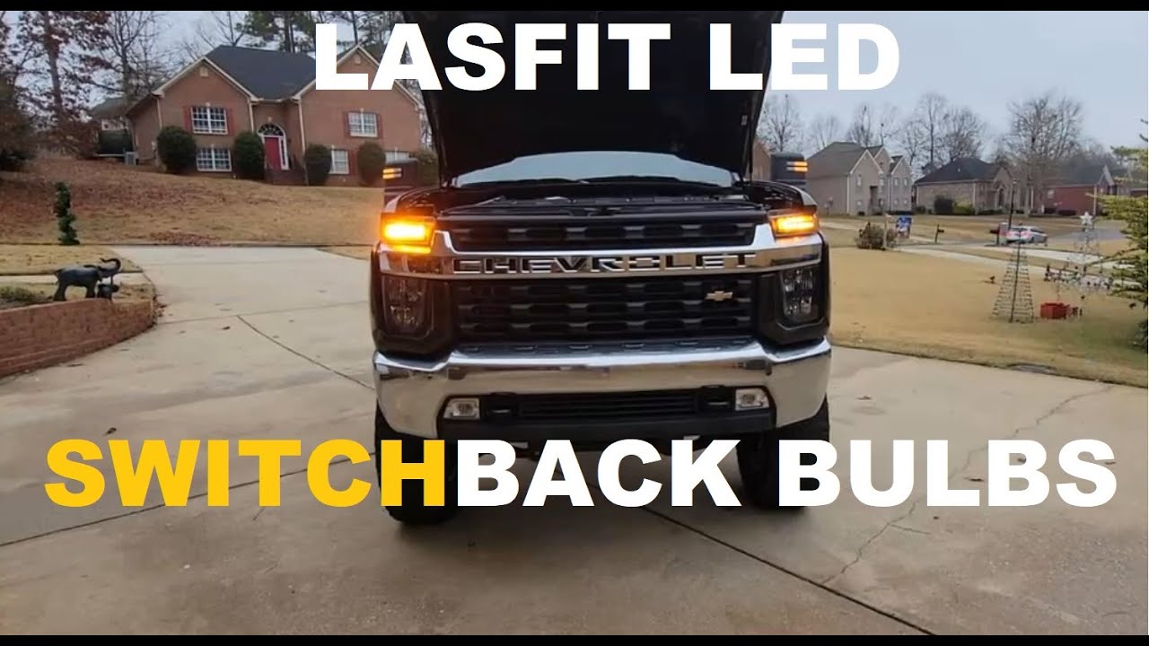 Lasfit LED switchback Turn Signal Bulb install 2020 2021 Silverado 2500HD 7443  #lasfit #LED