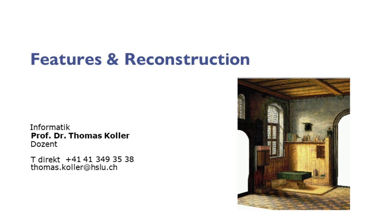 IPCV:  Features & Reconstruction