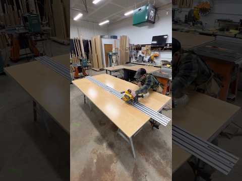 Breaking down 4x8 sheets of 3/4” pre finished maple ply.
