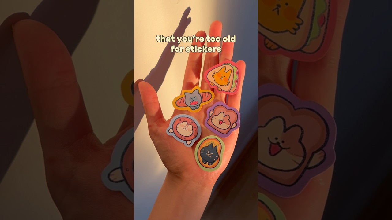 🐱cat bread stickers 🍞 #animalstickers #catstickers #artshop #shoplaunch #foodart