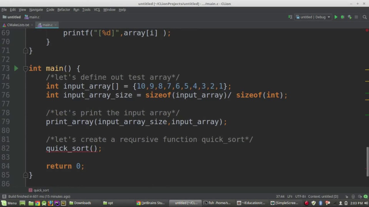 Quick Sort | C program Simplified | Step by Step