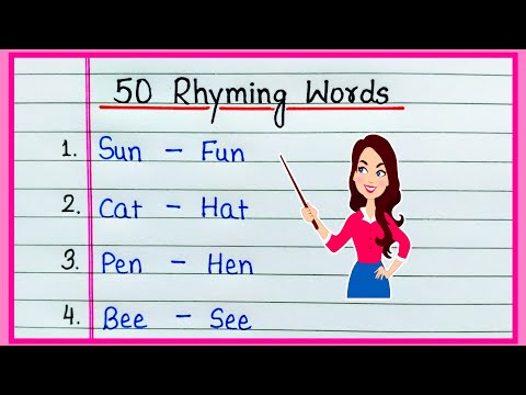 Rhyming Words | 50 Rhyming Words | Rhyming Words in English | Rhyming Word